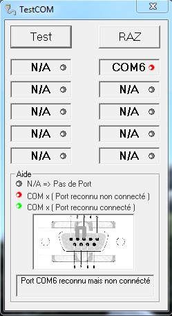 Port COM6 reconnu mais non connécté